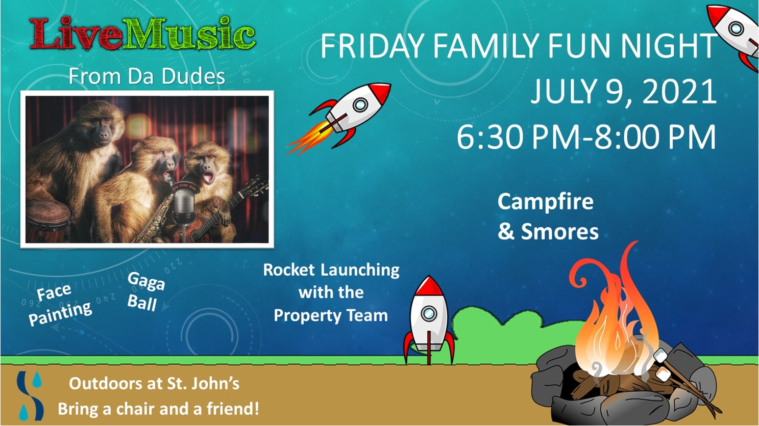 July Friday Family Fun Night – St. John's Lutheran Church – Brookfield
